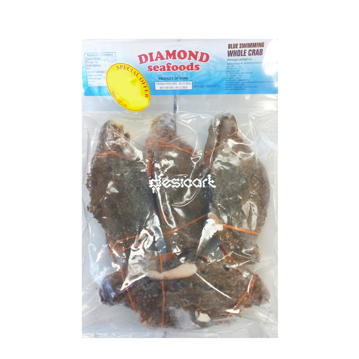 DIAMOND CRAB WHOLE 1KG