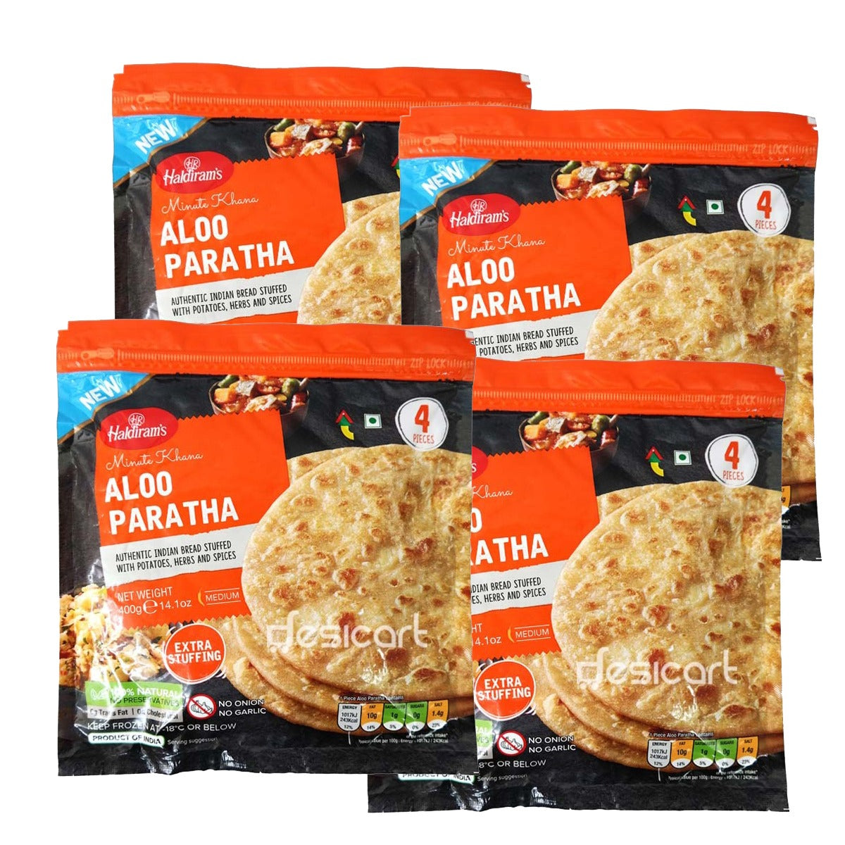HALDIRAM'S ALOO PARATHA(PACK OF 4) 400G