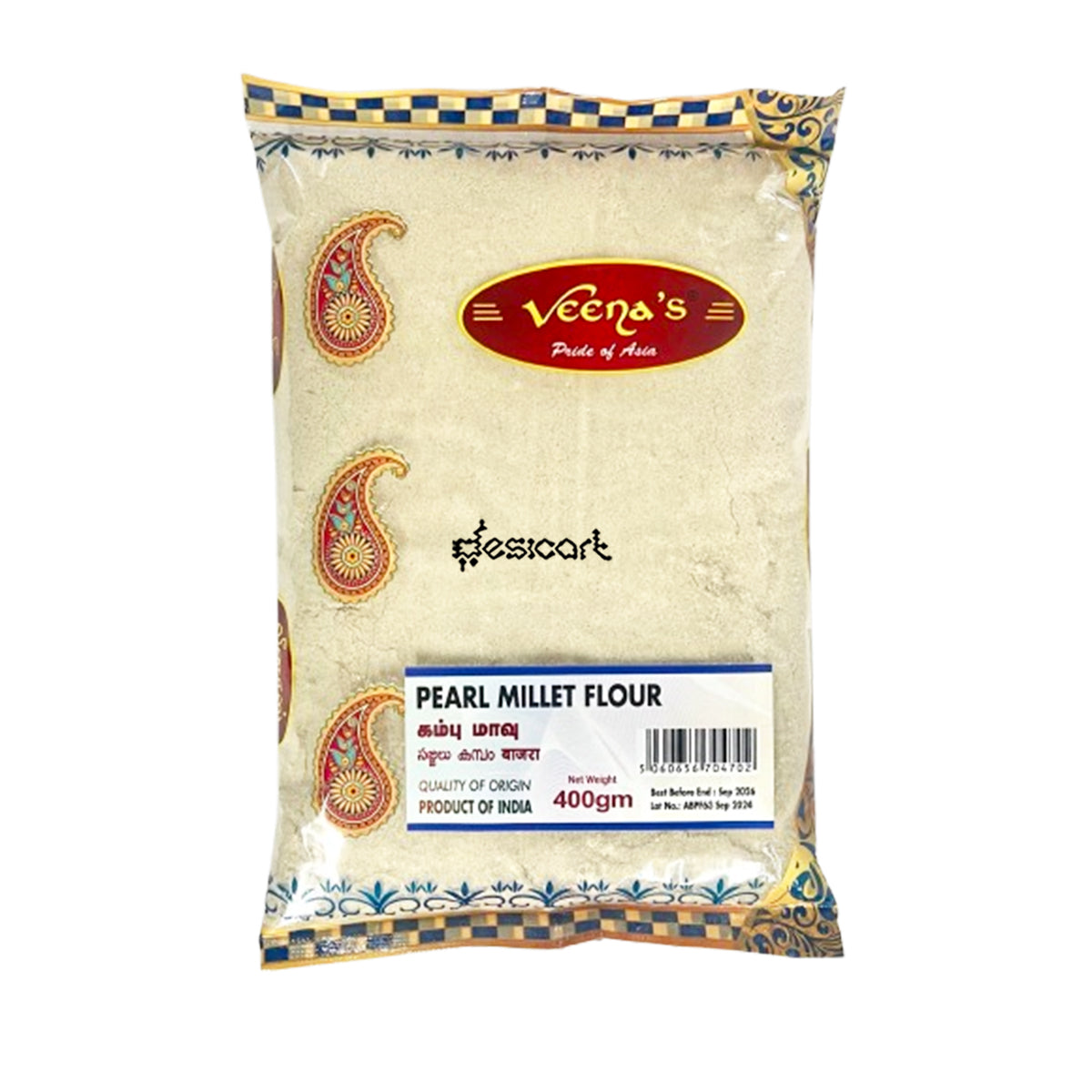 Buy VEENA'S PEARL MILLET(KAMBU) FLOUR 400G Online in the UK