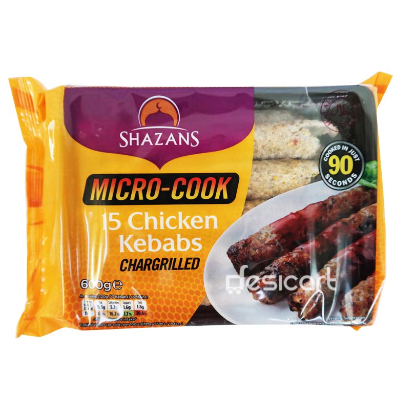 Buy Shazans 15 Chicken Kebab 600G online -UK | Desicart