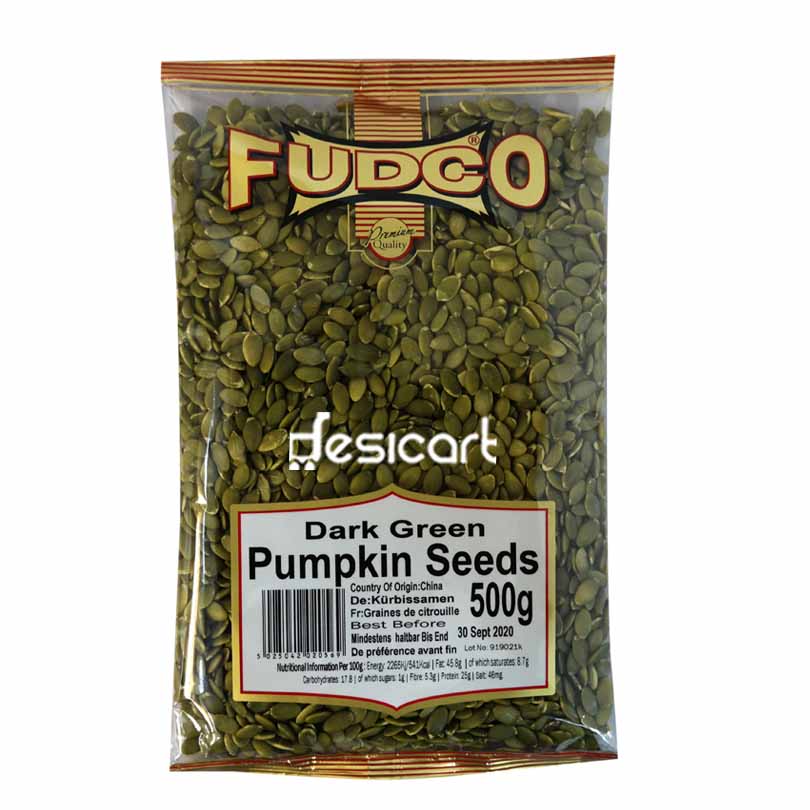 Buy Fudco Pumpkin Seeds Dark Green 500G online -UK | Desicart