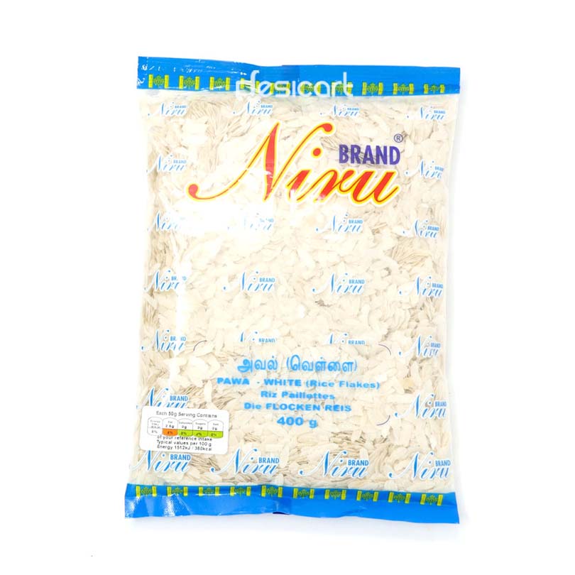 Shop Niru Pawa White Rice Flakes-400G online -UK | Desicart