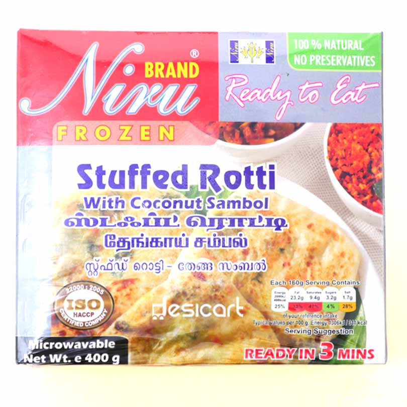 Buy Niru Stuffed Roti With Coconut 400G online -UK | Desicart